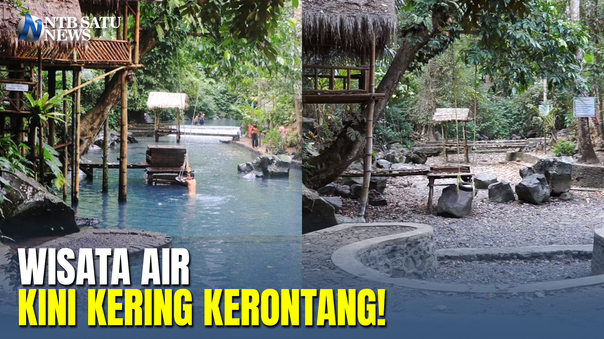 Wisata Air di Narmada Kekeringan, Pedagang Meradang - NTBSatu