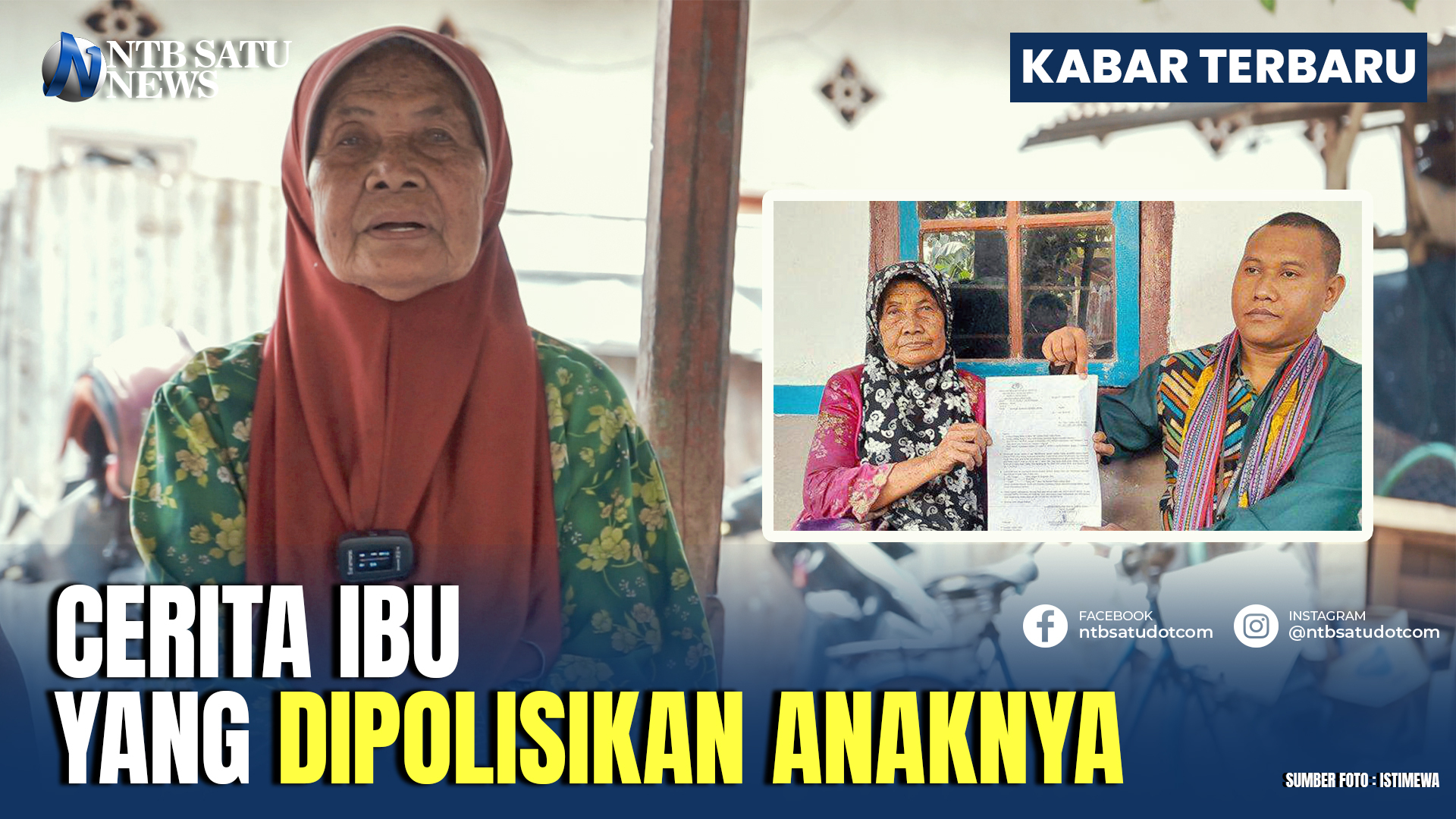 Video: Penuturan Ibu di Lombok Barat Yang Dilaporkan Anak Kandungnya ke Polisi - NTBSatu