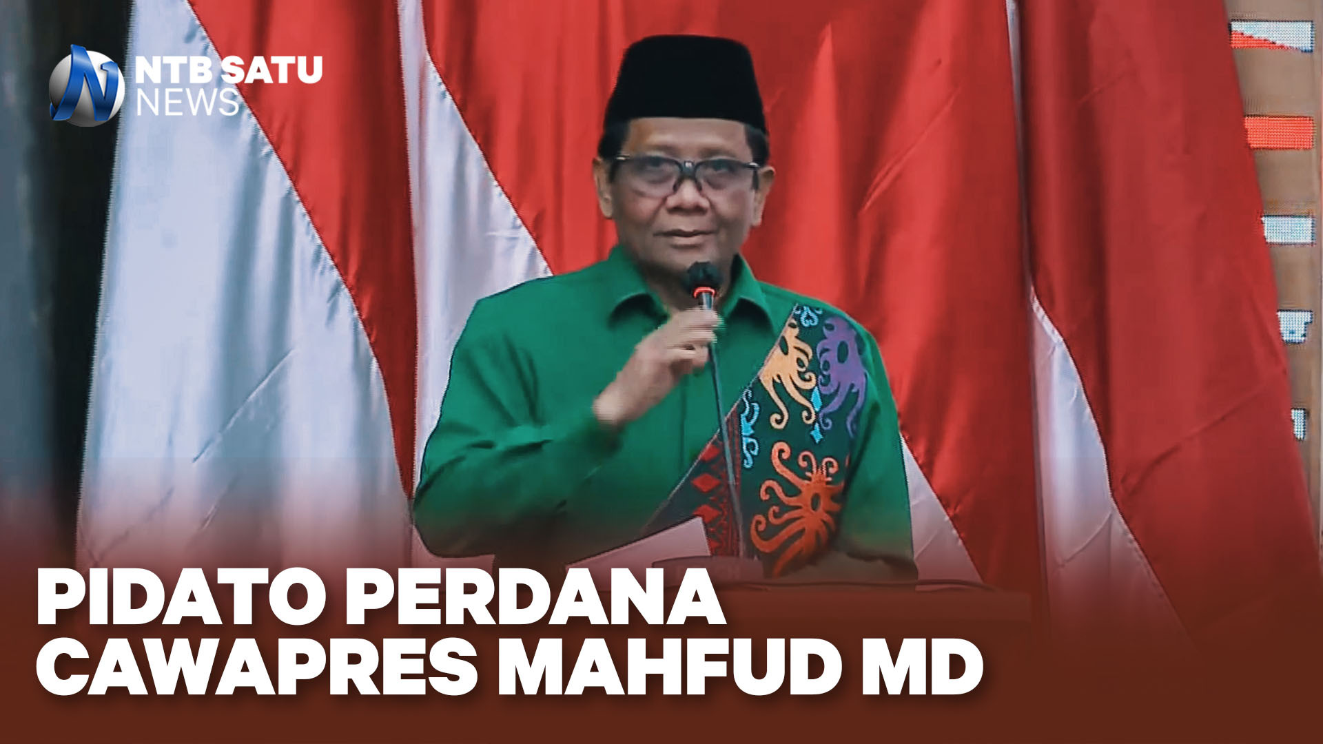 Video: Pidato Perdana Mahfud MD Usai Ditunjuk Dampingi Ganjar Pranowo - NTBSatu
