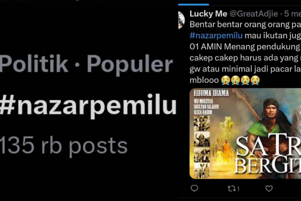 Tagar #NazarPemilu Trending Utama di X, Jomblo pun Ikutan Nazar Dapat Jodoh - NTBSatu